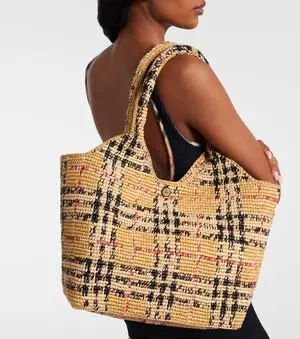 Burberry Large Raffia Tote Bag