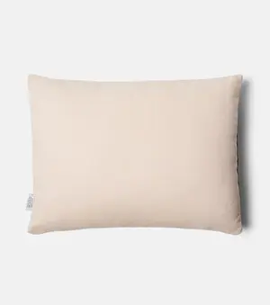 LES-OTTOMANS Striped Cotton And Silk Velvet Cushion