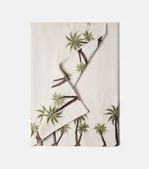 LES-OTTOMANS Embroidered Cotton Tablecloth - Multicoloured