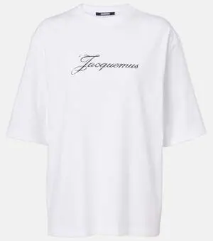 Jacquemus Logo Cotton-blend Jersey T-shirt - White