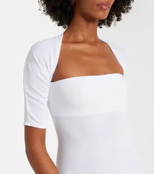 Jacquemus Bolero Jersey Gown - White