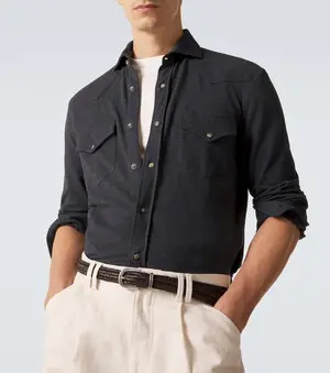 Brunello Cucinelli Cotton Overshirt - Grey