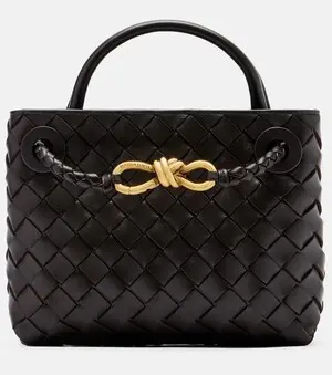 Bottega Veneta Andiamo Mini Leather Top-handle Bag - Brown