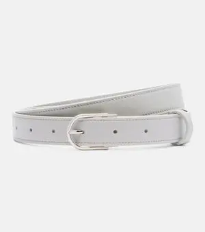 Victoria Beckham Dorian Leather Belt Grey