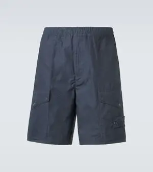 Stone Island Ghost Cotton Canvas Cargo Shorts - Blue
