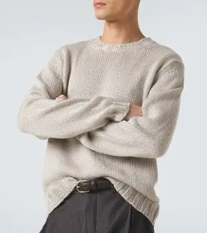 SAMAN AMEL Gio Silk Sweater - Grey