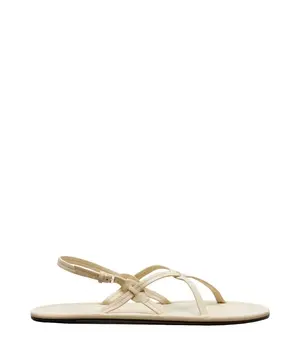 THE ROW Malick Strap Leather Sandals - White