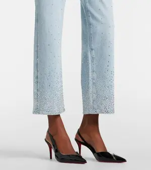 7 For All Mankind Calie Embellished Straight Jeans