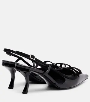 ROGER VIVIER Virgule 75 Leather Slingback Pumps - Black