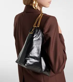 Saint Laurent Hortense Leather Shoulder Bag