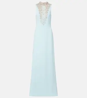 Costarellos Embellished Gown - Blue