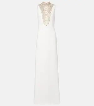 Costarellos Embellished Gown - White