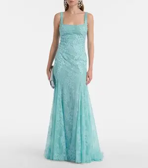 Costarellos Lace Gown