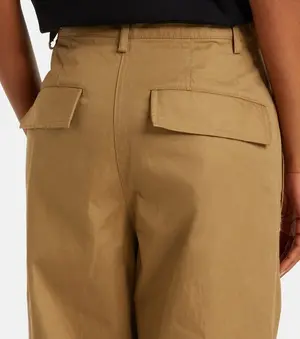 Dries Van Noten Cotton Wide-leg Trousers - Beige