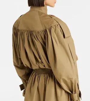 Chloé Cotton Poplin Trench Coat - Brown