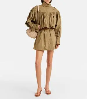 Chloé Cotton Poplin Trench Coat - Brown
