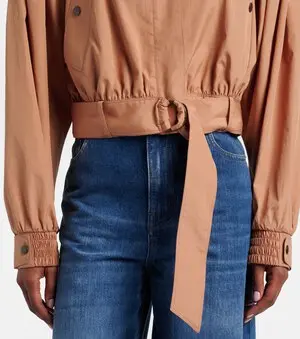 Chloé Belted Cotton Poplin Jacket