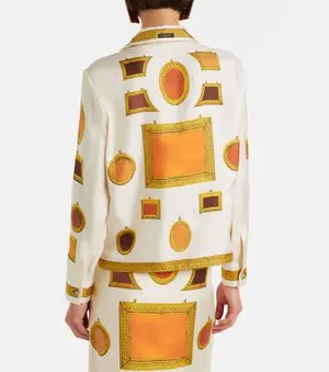 Versace Printed Silk Twill Shirt