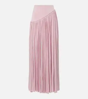 Asymmetric Pleated Maxi Skirts