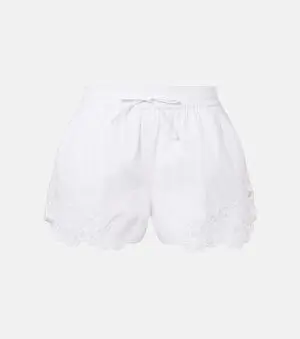 VERONICA BEARD Veronica Beard Vivaldi Embroidered Cotton Shorts