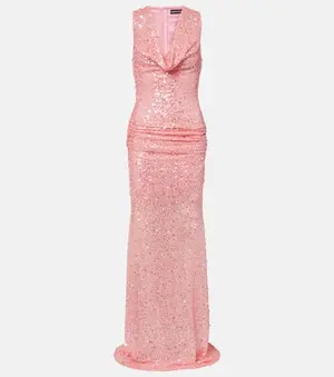 David Koma Frill Evening Dresses