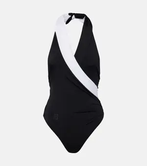 Balmain Halterneck Swimsuit - Black