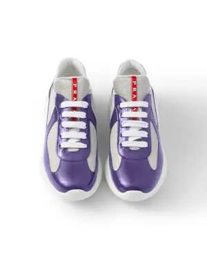 Prada America's Cup Biker Fabric Sneakers - Purple