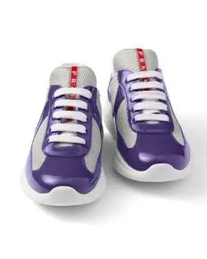 Prada America's Cup Biker Fabric Sneakers - Purple