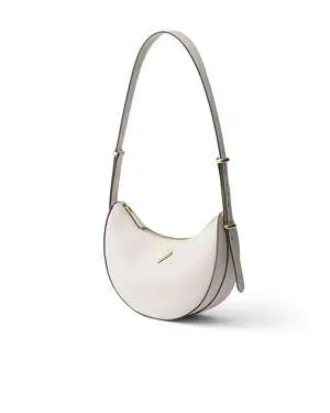 Prada Arqué Small Leather Shoulder Bag - White