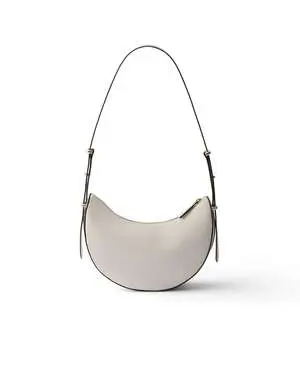 Prada Arqué Small Leather Shoulder Bag - White