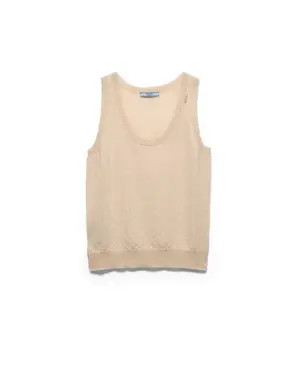 Prada Cashmere Tank Top - Neutral