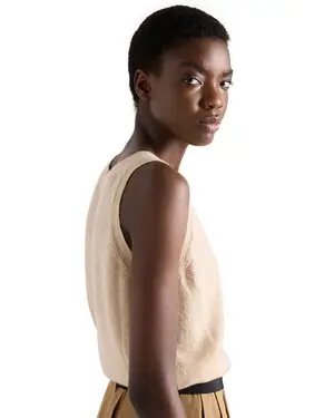 Prada Cashmere Tank Top - Neutral