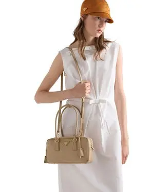 Prada Saffiano Leather Top-handle Bag - Neutral