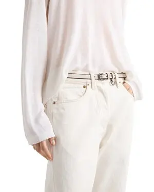 Prada Leather Belt - Neutral