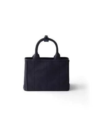 Prada Jardinière Small Cotton Canvas Bag - Blue