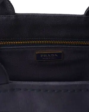 Prada Jardinière Small Cotton Canvas Bag - Blue