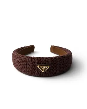 Prada Crochet Headband - Brown