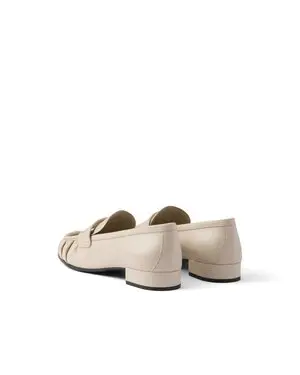 Prada Leather Loafers - Neutral