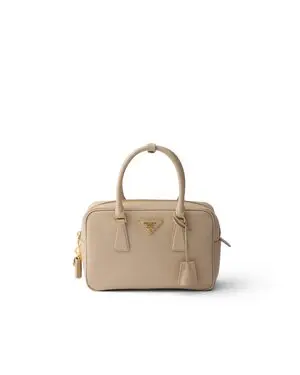 Prada Small Saffiano Leather Top-handle Bag - Neutral