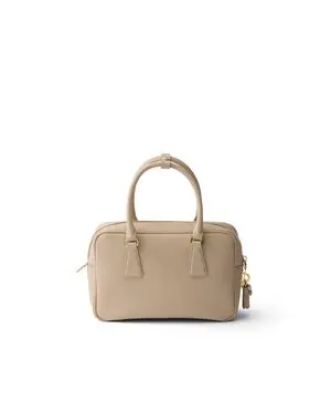 Prada Small Saffiano Leather Top-handle Bag - Neutral