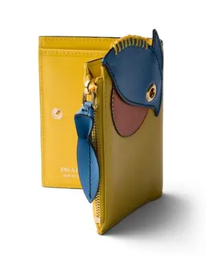 Prada Small Leather Wallet - Light Blue
