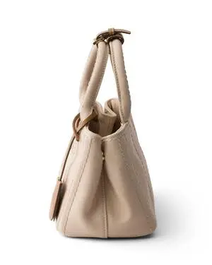 Prada Jardinière Cotton Canvas Mini-bag - Neutral