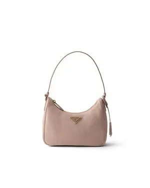 Prada Re-edition 2005 Nubuck And Saffiano Leather Mini-bag - Pink