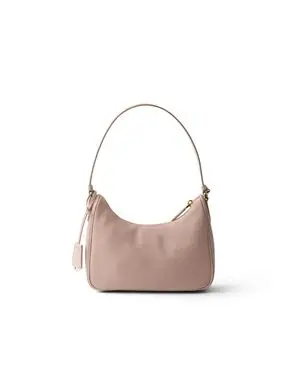 Prada Re-edition 2005 Nubuck And Saffiano Leather Mini-bag - Pink