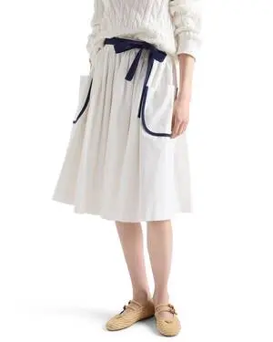 Prada Slubbed Toile Skirt