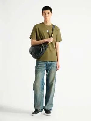 Balmain Embroidered Pb Logo T-shirt - Khaki