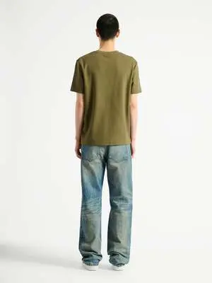 Balmain Embroidered Pb Logo T-shirt - Khaki