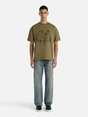 Balmain Printed Bloom T-shirt - Khaki
