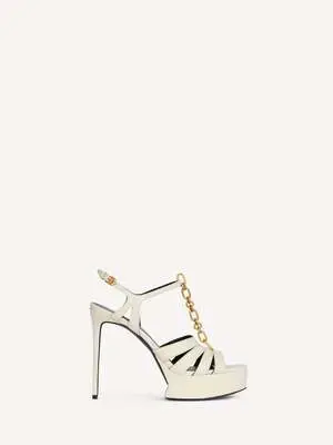 Balmain Sync Platform Sandals White
