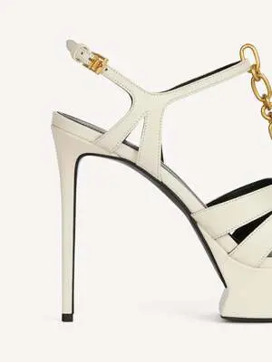Balmain Sync Platform Sandals - White